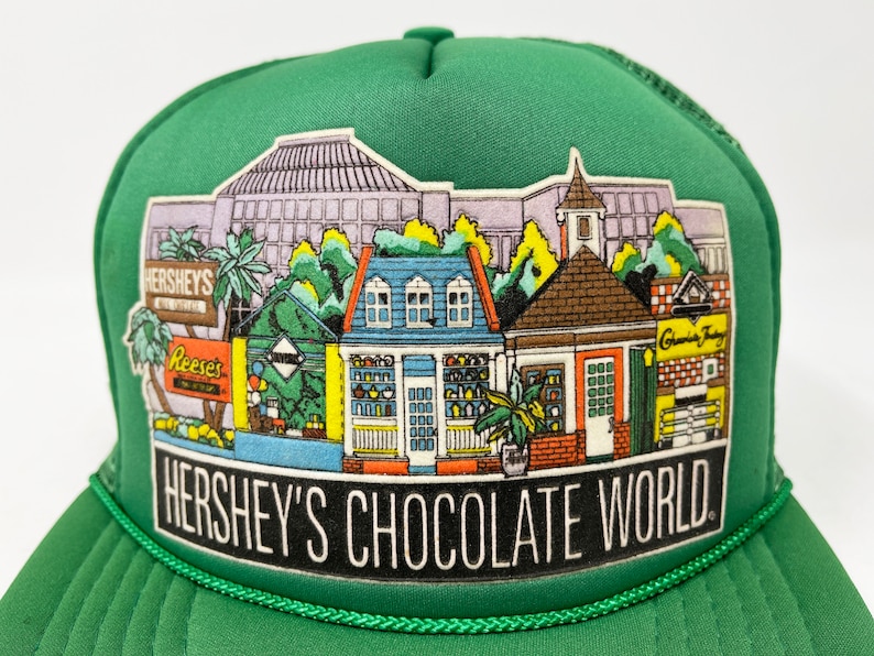 Vintage Hershey's Chocolate World Hat 80s 90s Trucker Hat Snapback Cap ...