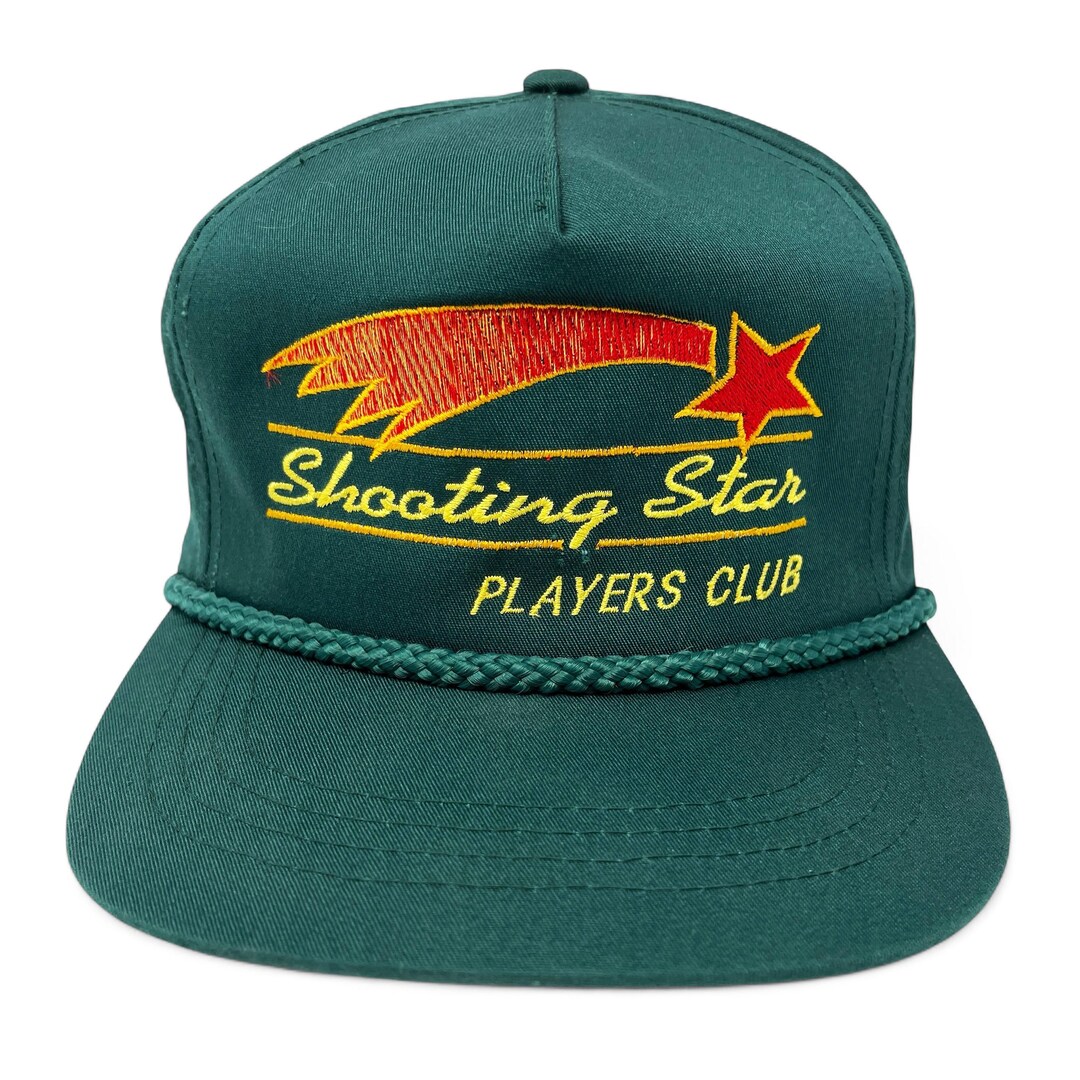 Vintage Shooting Star Player's Club Hat • 90s Strapback Cap • Casino ...