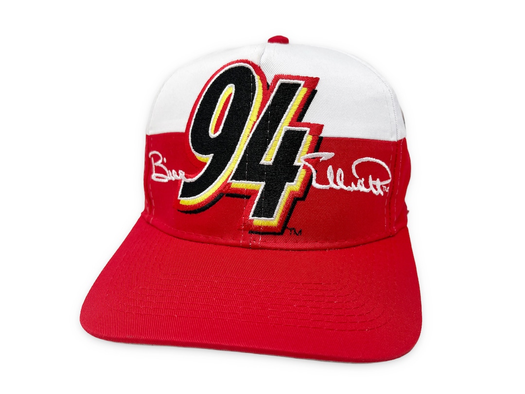 Vintage Bill Elliott Hat 90s NASCAR Snap-on Racing Snapback Cap STAINED ...