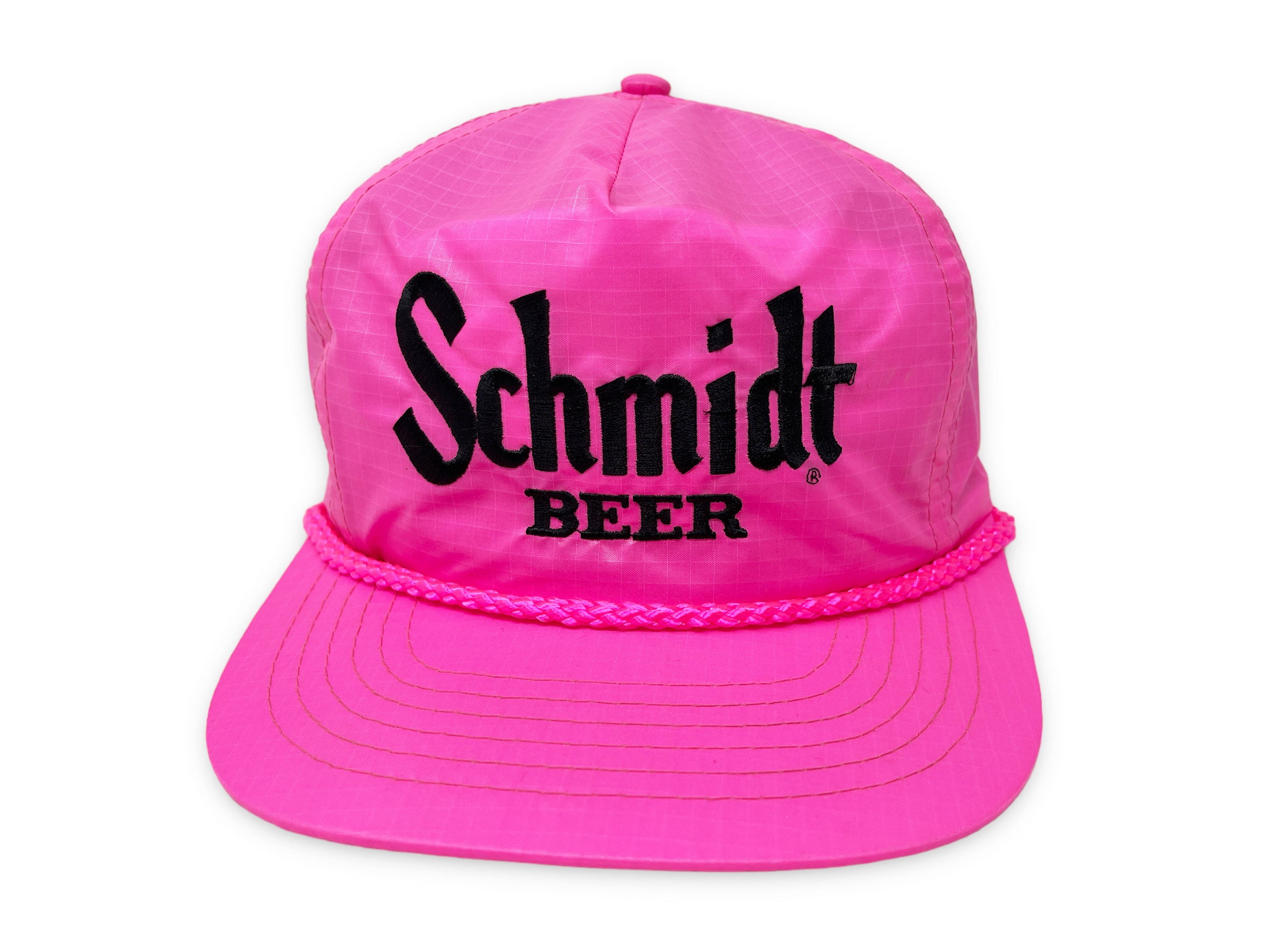 Vintage Schmidt Beer Hat 80s 90s Snapback Cap Neon Hot Pink - Etsy