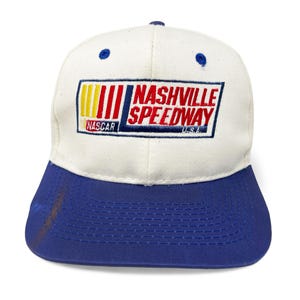 Vintage Nashville Speedway Hat 90s NASCAR Racing Tennessee Snapback Cap ...