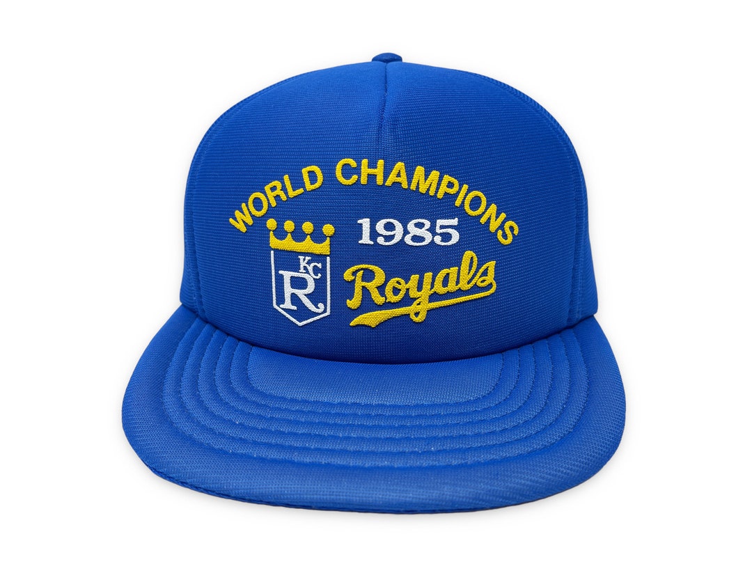 Vintage Kansas City Royals Hat 80s Snapback Trucker Cap MLB 1985 World ...