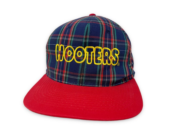 Vintage Hooters Hat 90s Snapback Cap Plaid Costume H02 - Etsy