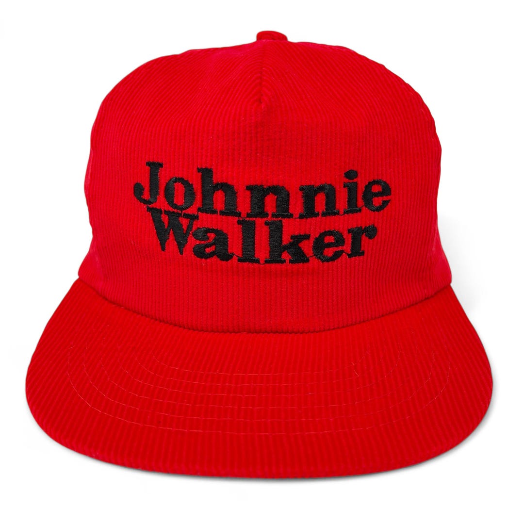 Vintage Johnnie Walker Hat 80s 90s Whiskey Corduroy Snapback Cap H11 - Etsy