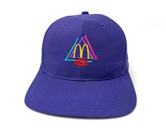 Vintage Mcdonalds Hat 90s Mickey Dees Employee Uniform Fast Food ...