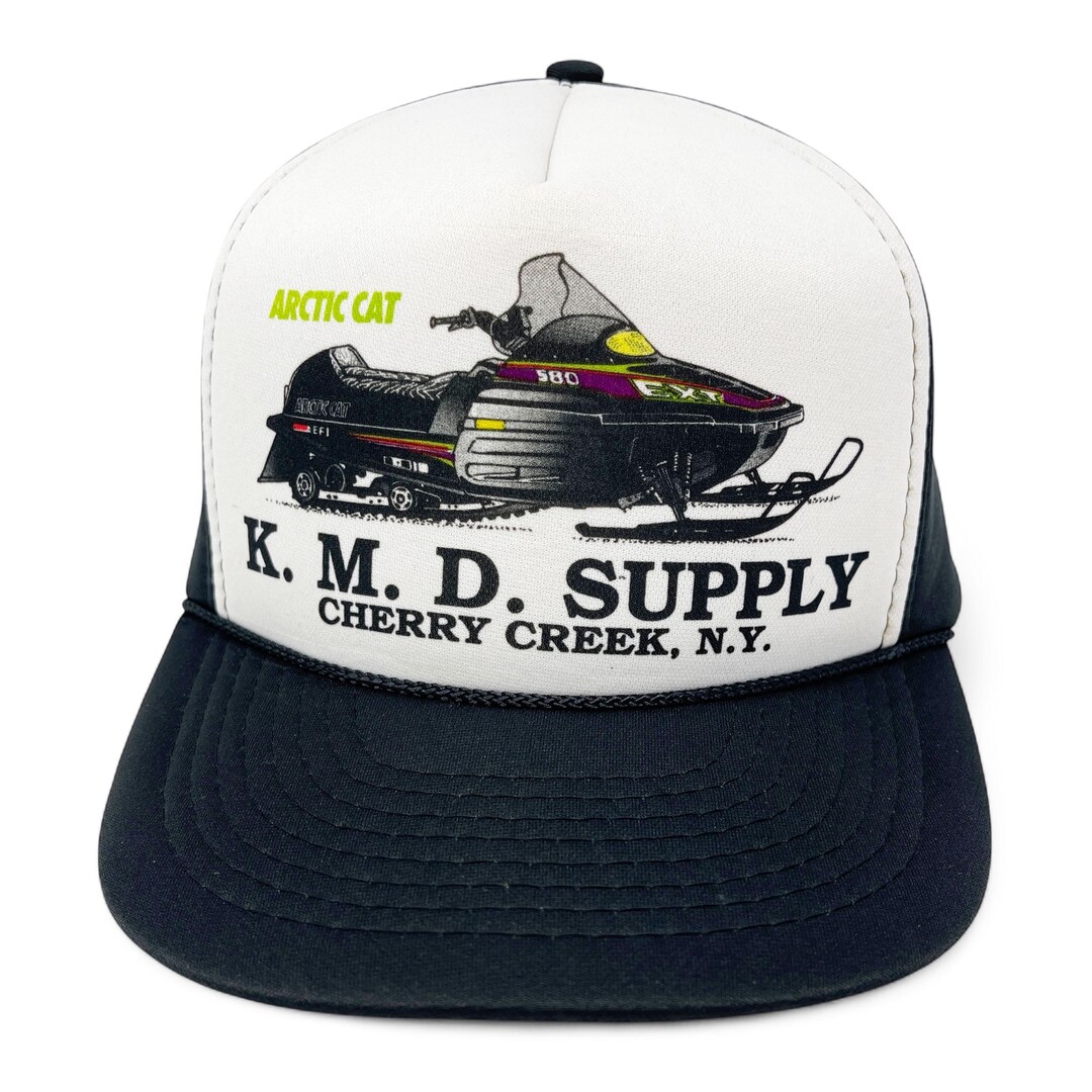 Vintage KMD Supply Hat 90s Arctic Cat Snowmobile Dealer Cherry Creek NY ...