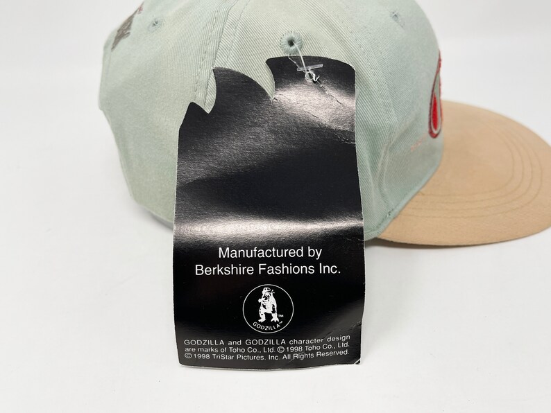 Vintage Godzilla Hat 90s Movie Sci-fi Snapback Cap Movie New - Etsy