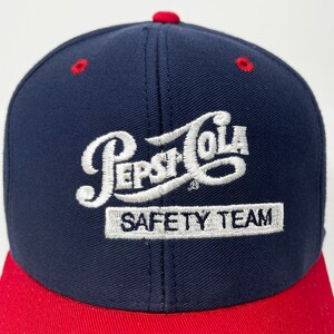 Vintage Pepsi Cola Safety Team Hat 90s Snapback Cap H20 - Etsy