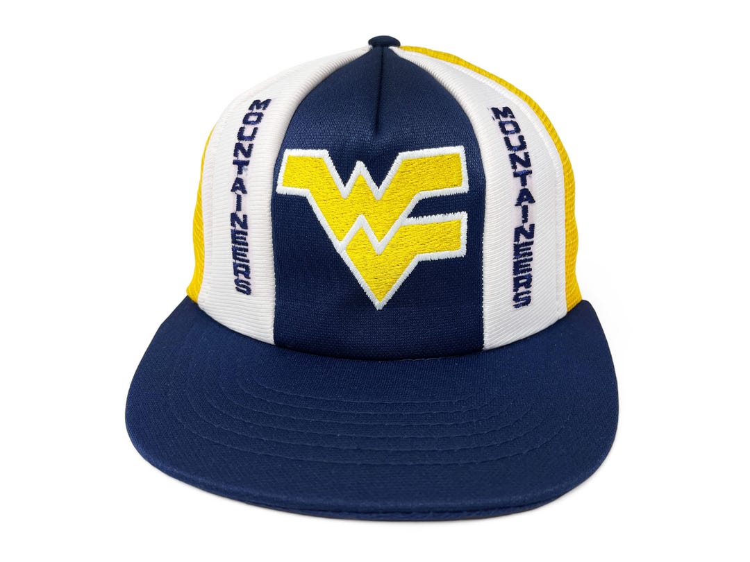 Vintage WVU Hat 80s 90s Snapback Trucker Cap NCAA West Virginia ...