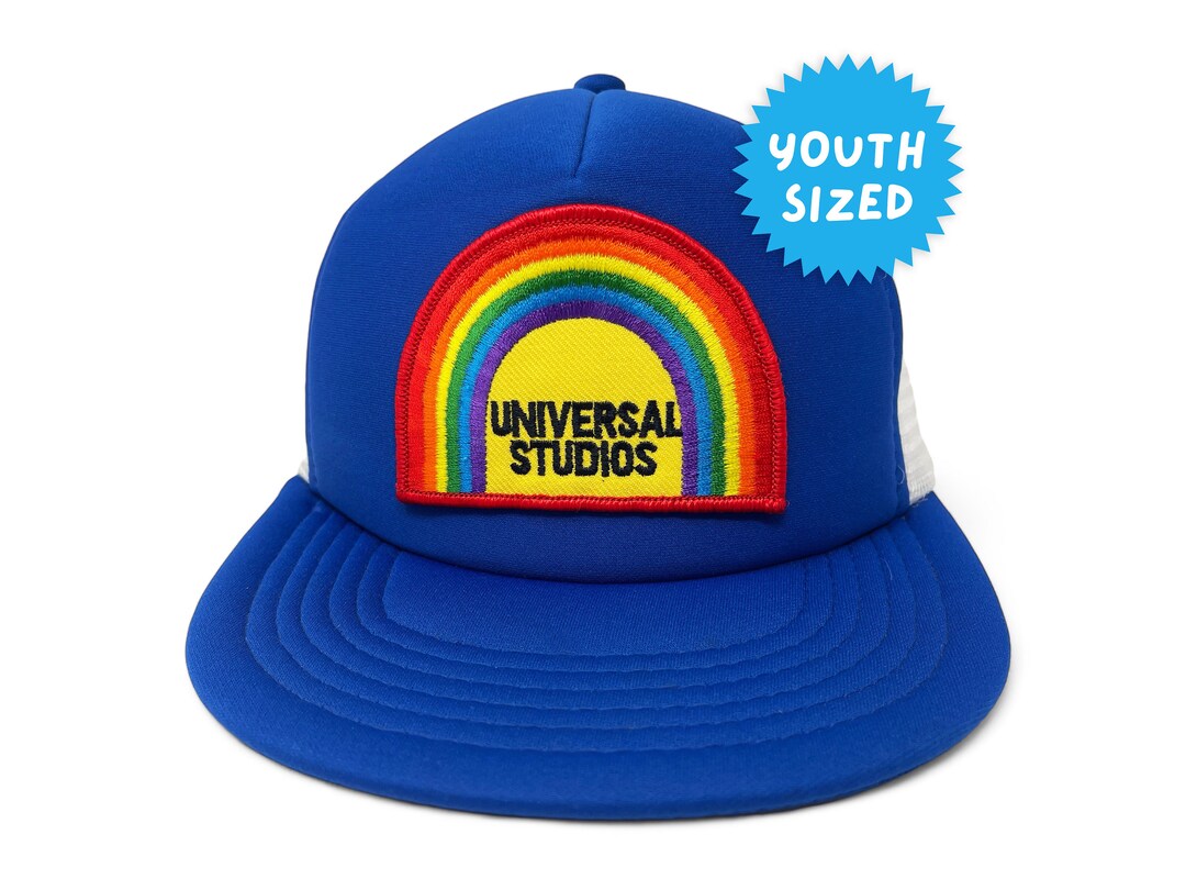 Vintage Universal Studios Hat 80s 90s Snapback Trucker Cap Rainbow ...