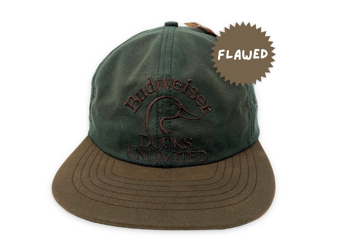 Vintage Ducks Unlimited Hat 90s Budweiser Hunting Strapback Cap FLAWED ...