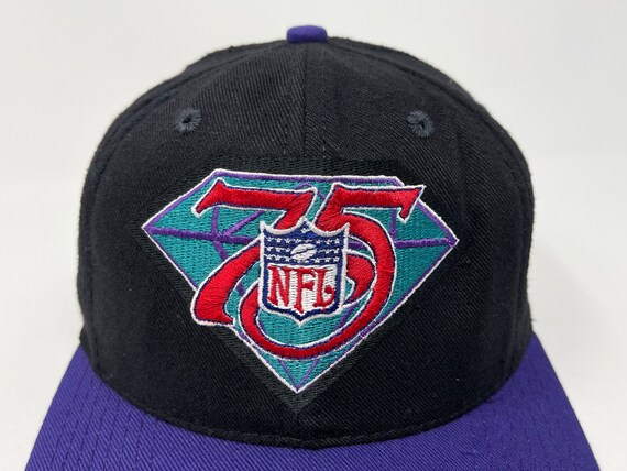 Vintage NFL Hat 90s 75th Anniversary Snapback Cap 199… - Gem