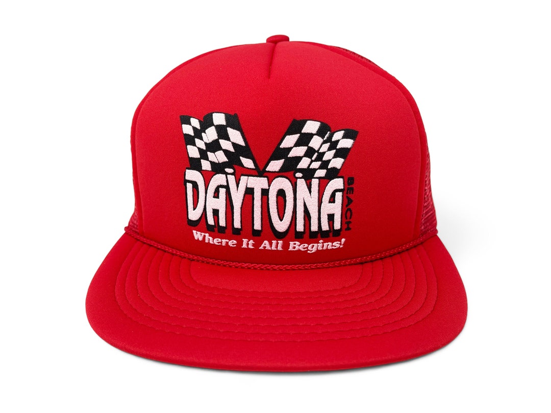 Vintage Daytona Beach Racing Hat 90s NASCAR Trucker Snapback Cap H25 - Etsy
