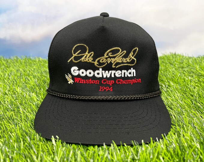 Vintage Dale Earnhardt Hat 90s NASCAR Snapback Cap Goodwrench Sr #3 ...