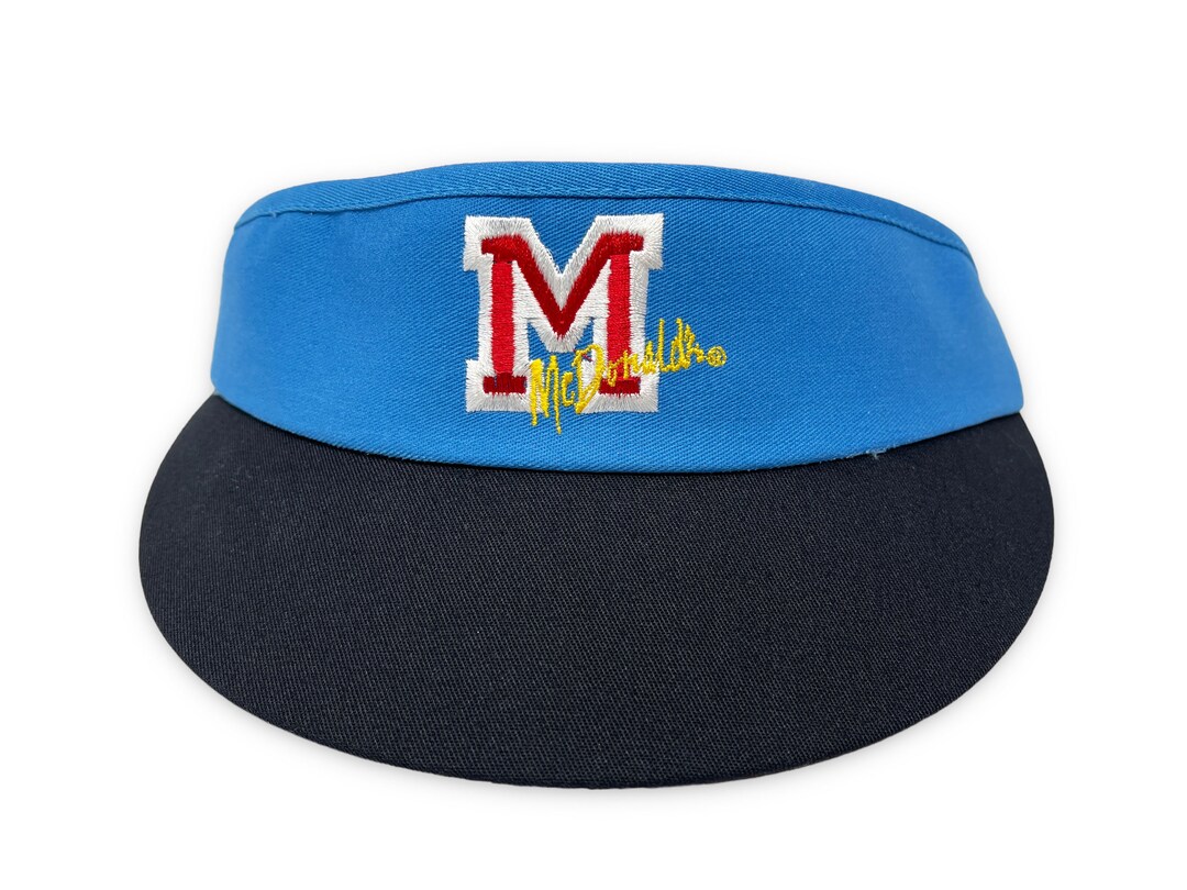 Vintage Mcdonalds Visor 90s Hat Employee Uniform Fast Food Strapback ...