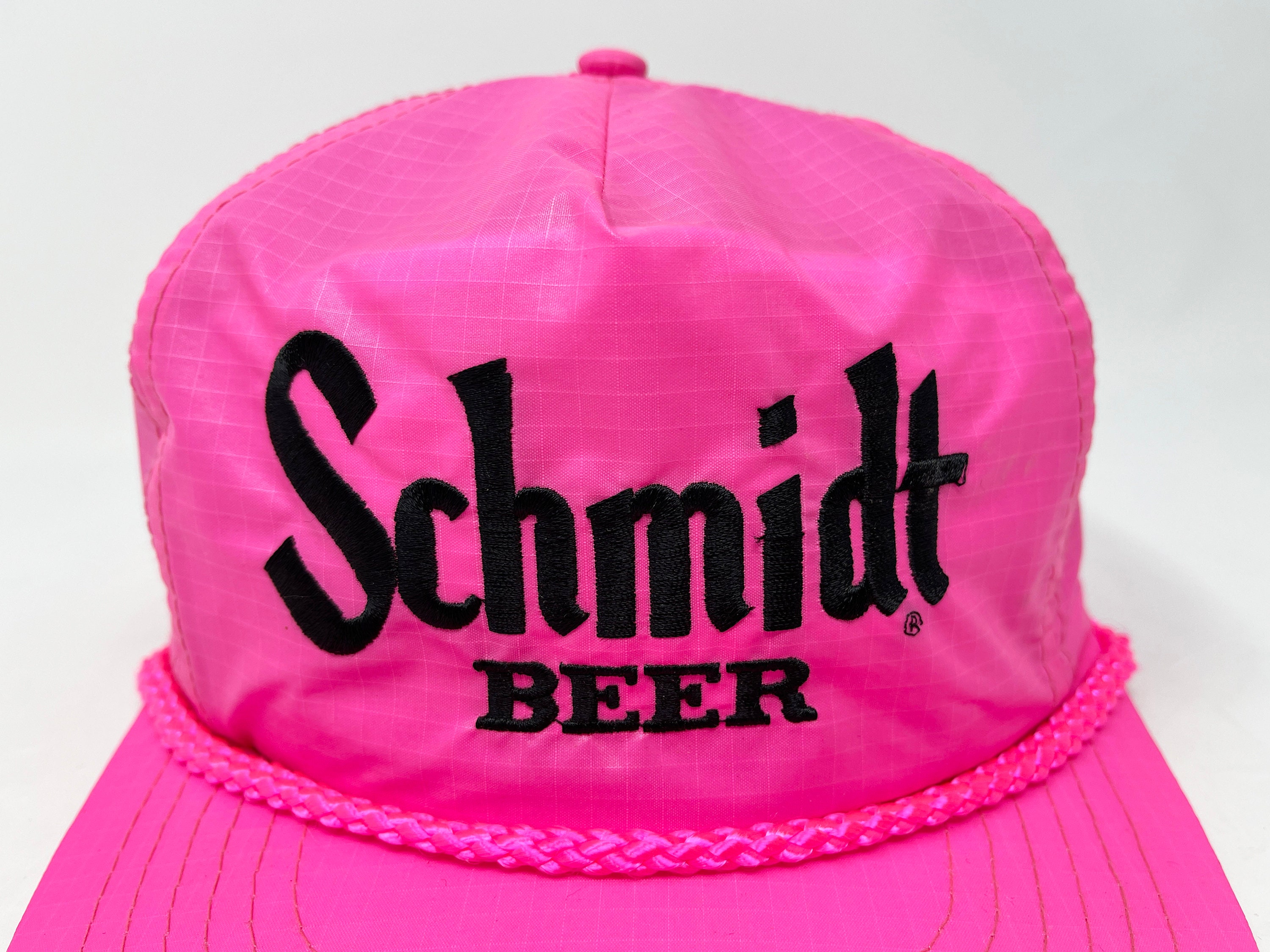 Vintage Schmidt Beer Hat 80s 90s Snapback Cap Neon Hot Pink - Etsy