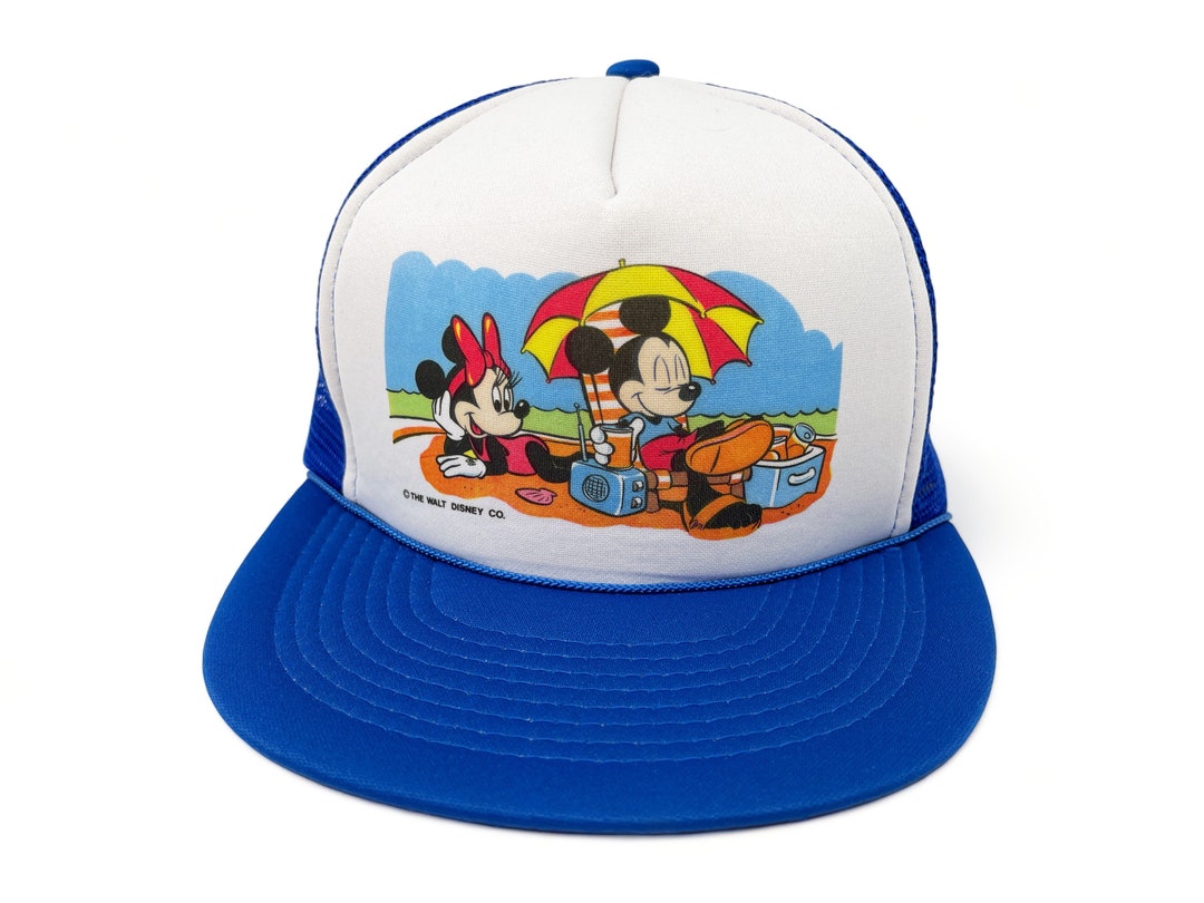Vintage Mickey Mouse Trucker Hat 80s 90s Minnie Snapback Cap Disney ...