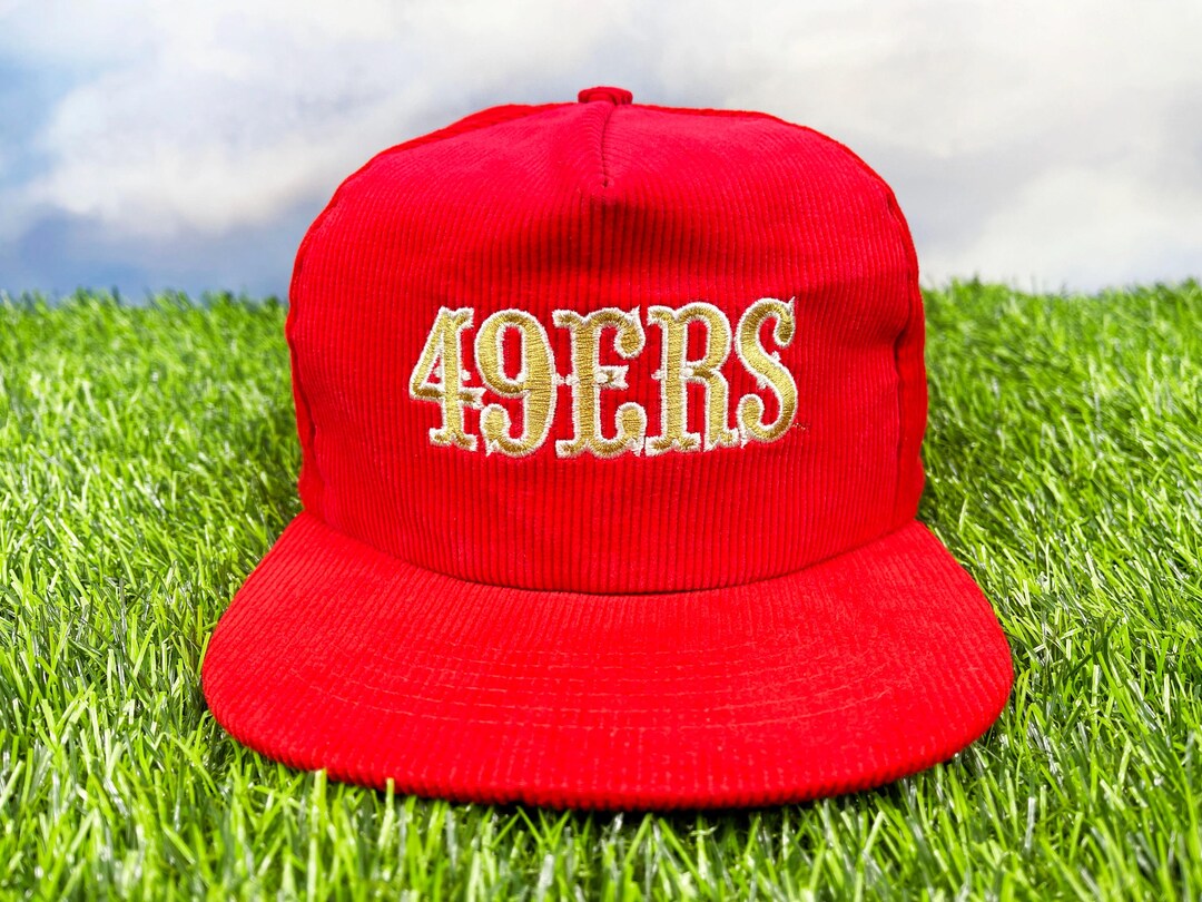 Vintage 49ers Hat 80s 90s Corduroy Snapback Cap San Francisco NFL H09 ...
