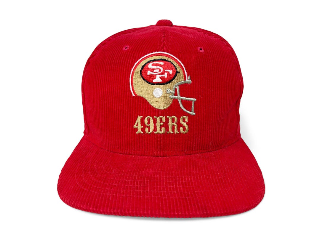 Vintage 49ers Hat 90s Corduroy Snapback Cap San Francisco NFL Ted ...