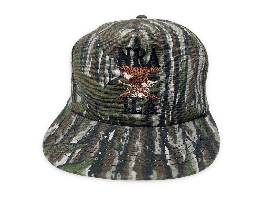 Vintage NRA Hat 80s 90s Camo Camouflage Snapback Cap ILA Right to Bear ...