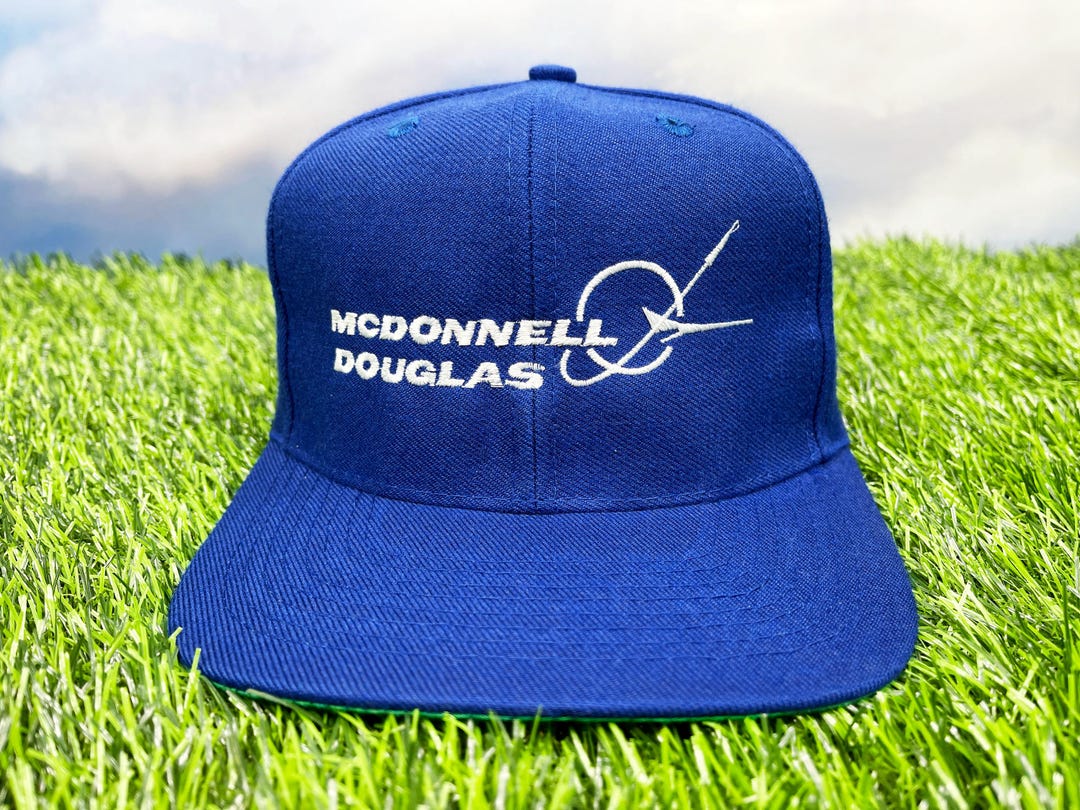 Vintage Mcdonnell Douglas Hat 90s Snapback Cap Airplane Boeing Pilot ...