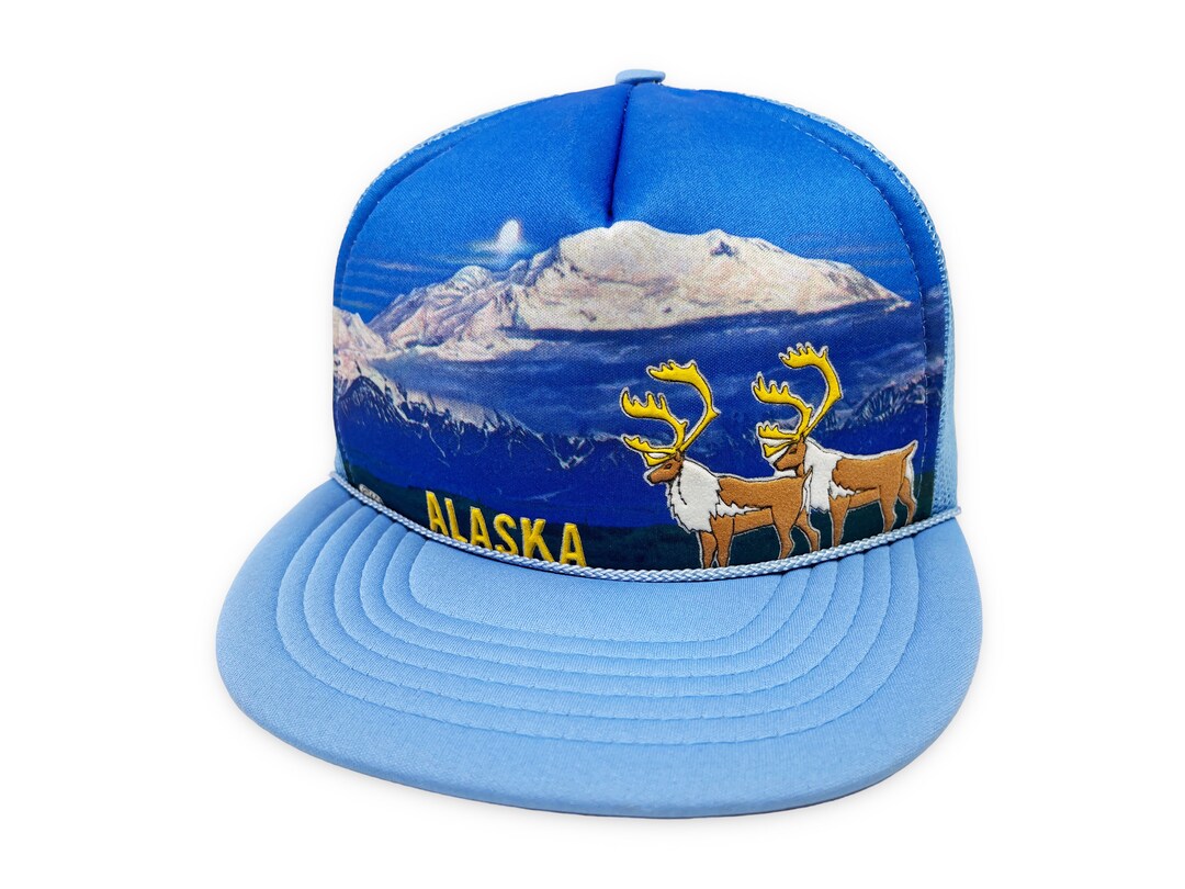 Vintage Alaska Hat 80s 90s Snapback Trucker Cap Reindeer Nature H12 - Etsy