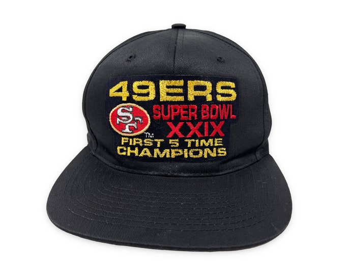 Vintage 49ers Hat 90s Snapback Cap San Francisco NFL Super Bowl XXIX ...