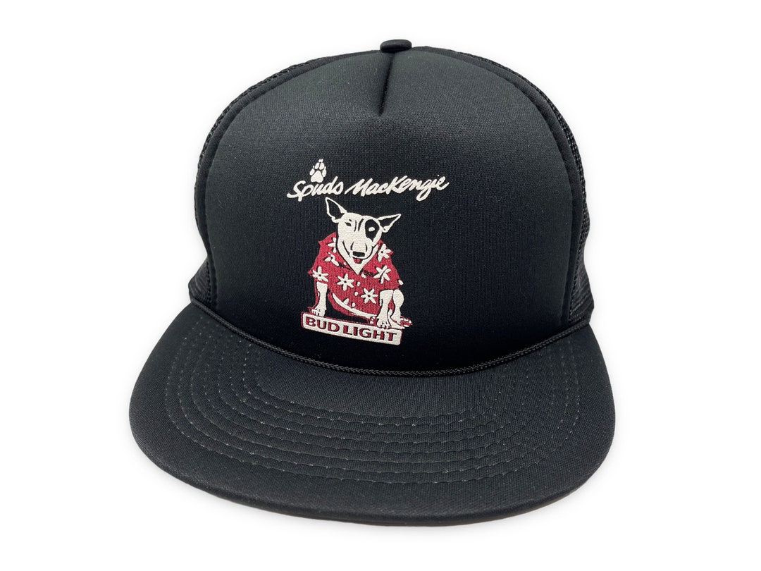 Vintage Spuds Mackenzie Hat 80s 90s Snapback Trucker Cap Bud Light ...