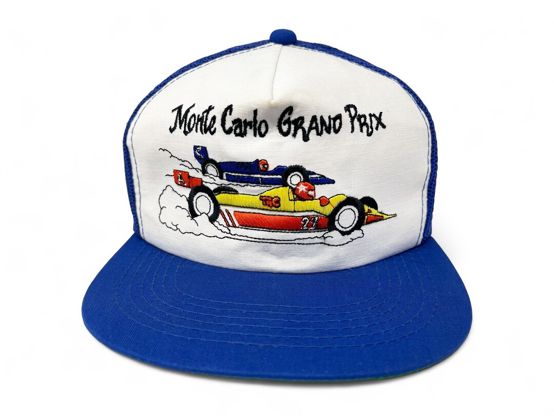 Vintage Monte Carlo Grand Prix Hat 80s Formula 1 Snapback Trucker Cap ...