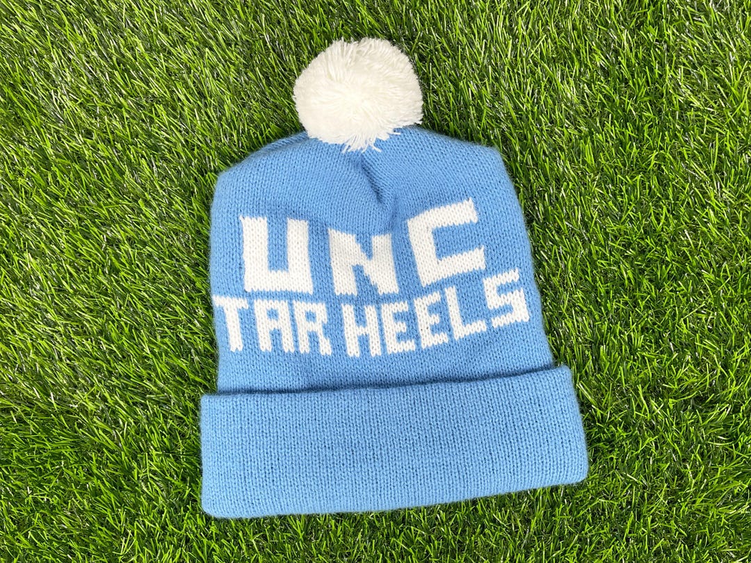 Vintage UNC Tarheels Winter Beanie 90s NCAA University North Carolina ...