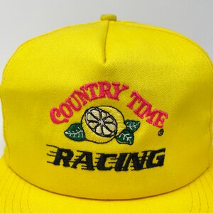 Vintage Country Time Racing Hat 80s 90s NASCAR Snapback Cap Lemonade ...