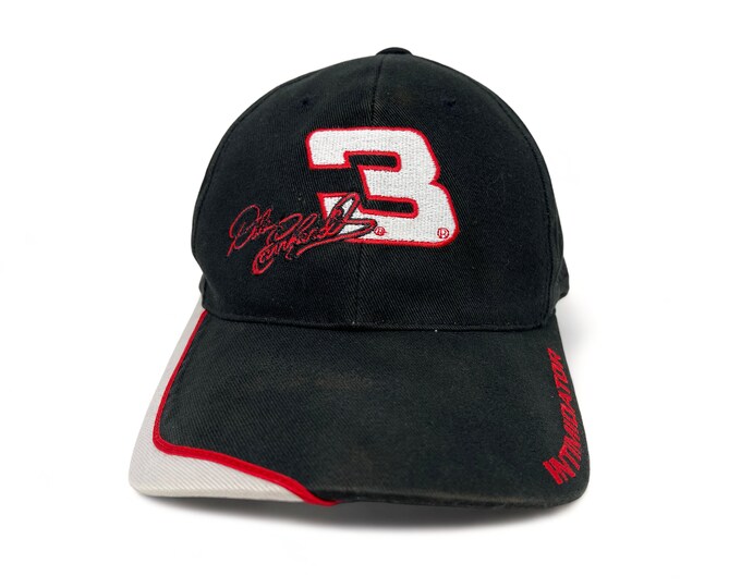 Vintage Dale Earnhardt Hat 00s NASCAR Strapback Cap Goodwrench Sr #3 ...