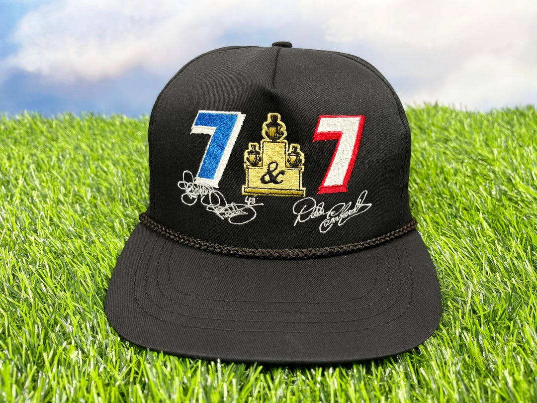 Vintage Dale Earnhardt Richard Petty Hat 90s NASCAR Snapback Cap 7 Time ...