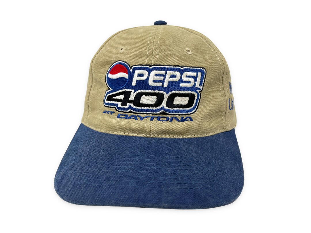 Vintage Pepsi 400 Hat 90s NASCAR Racing Strapback Cap 1998 Daytona H12 ...