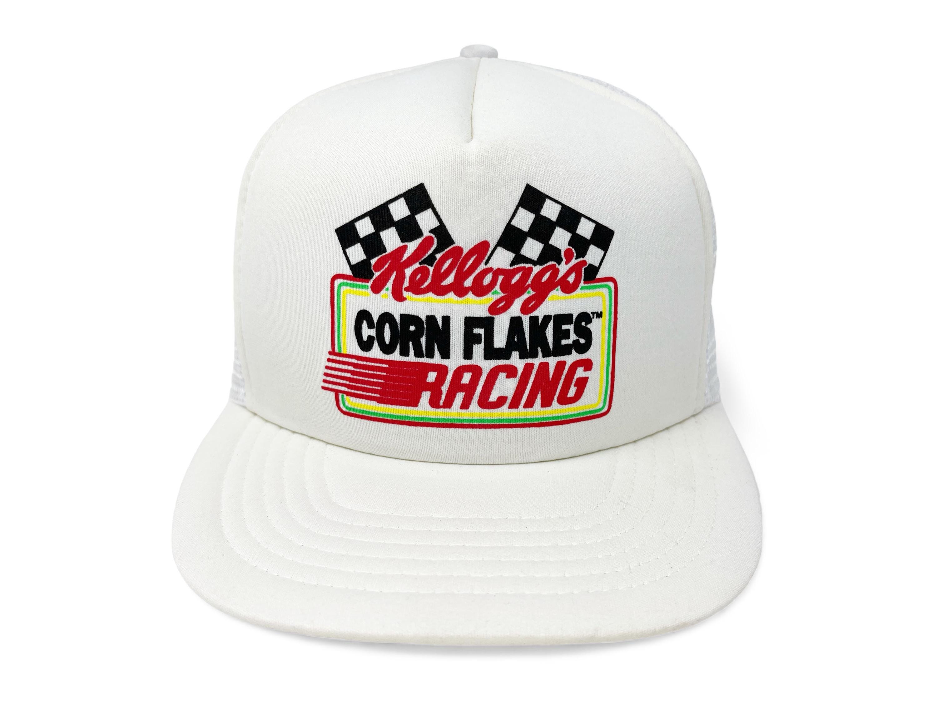 Vintage Kellogg's Racing Team Hat 90s Snapback NASCAR Trucker Cap Corn ...