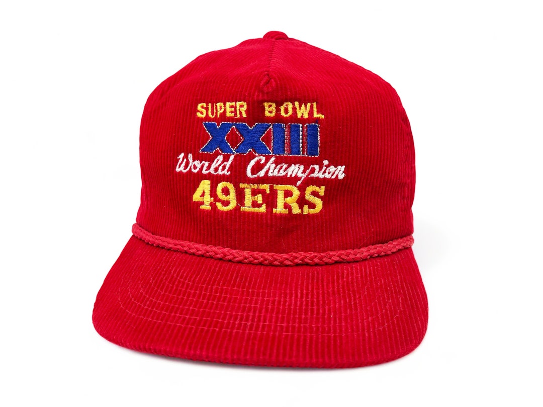 Vintage 49ers Hat 80s Corduroy Zipperback Cap San Francisco NFL 1989 ...
