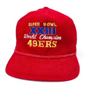 Vintage 49ers Hat 80s Corduroy Zipperback Cap San Francisco NFL 1989 ...