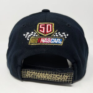 Vintage NASCAR Racing Hat 90s Strapback Cap 50th Anniversary Logo ...