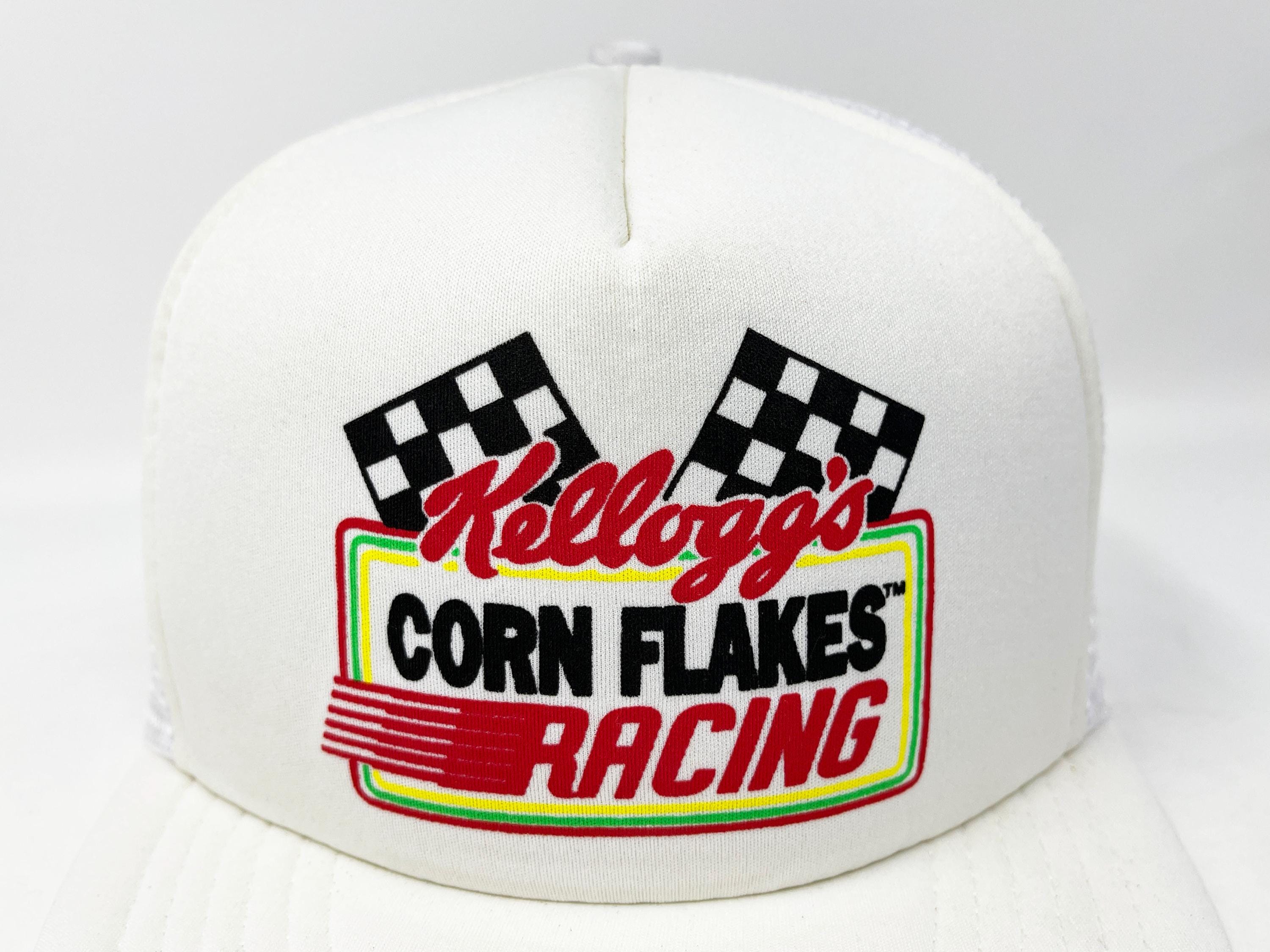Vintage Kellogg's Racing Team Hat 90s Snapback NASCAR Trucker Cap Corn ...