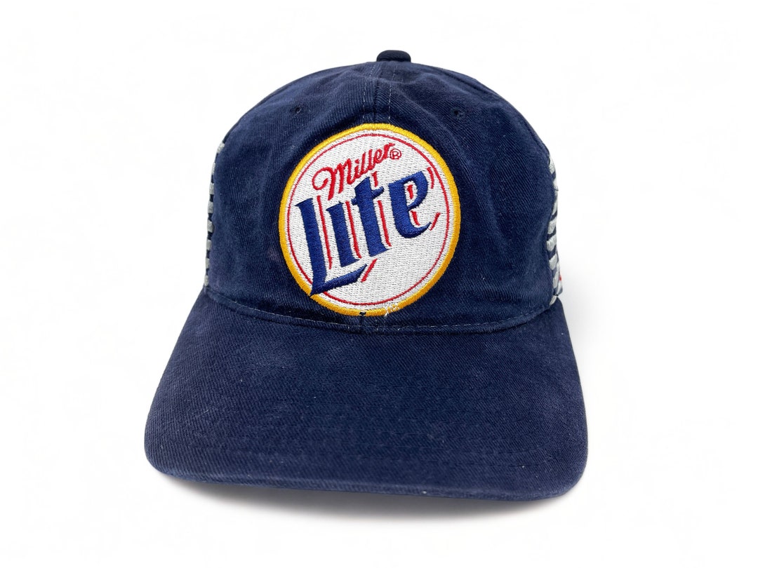 Vintage Miller Lite Hat 90s NASCAR Racing Rusty Wallace Snapback Cap ...