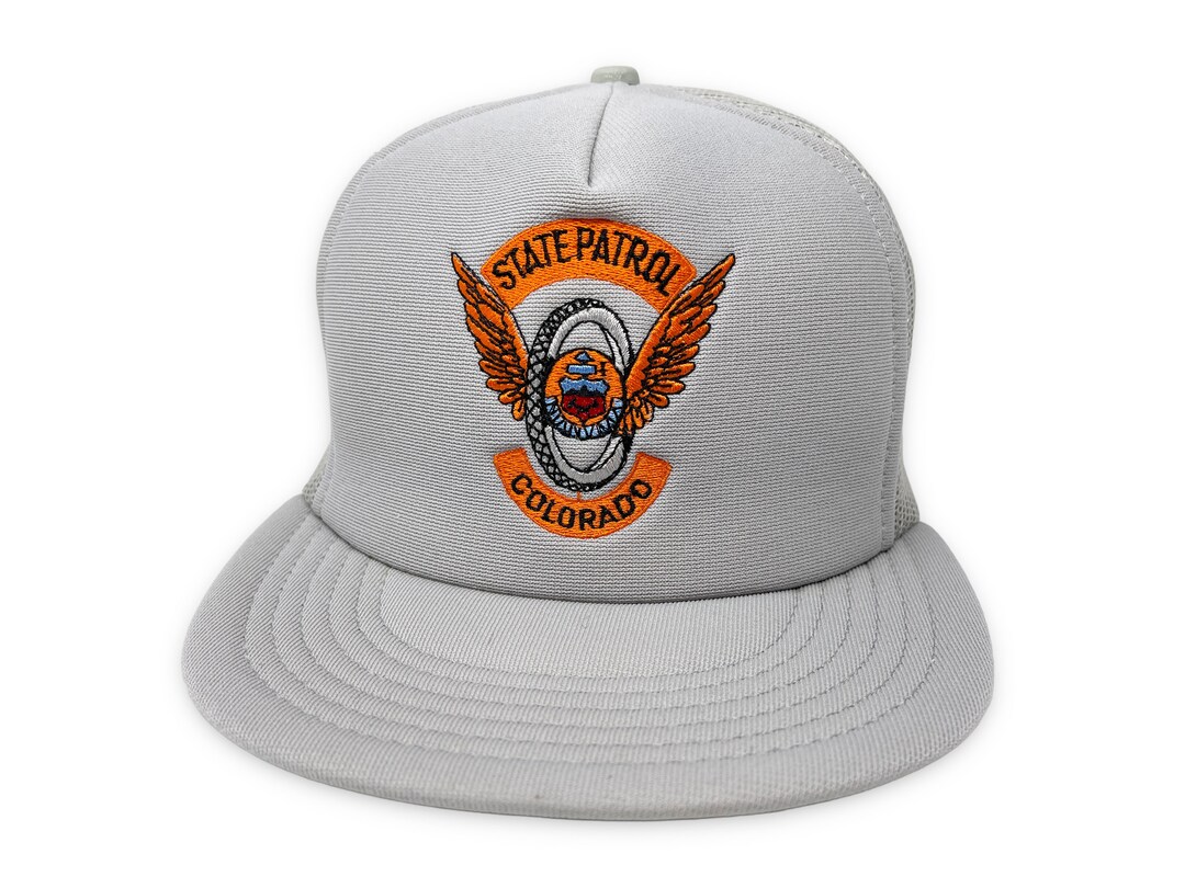 Vintage Colorado State Patrol Hat 80s 90s Snapback Trucker Cap Police ...