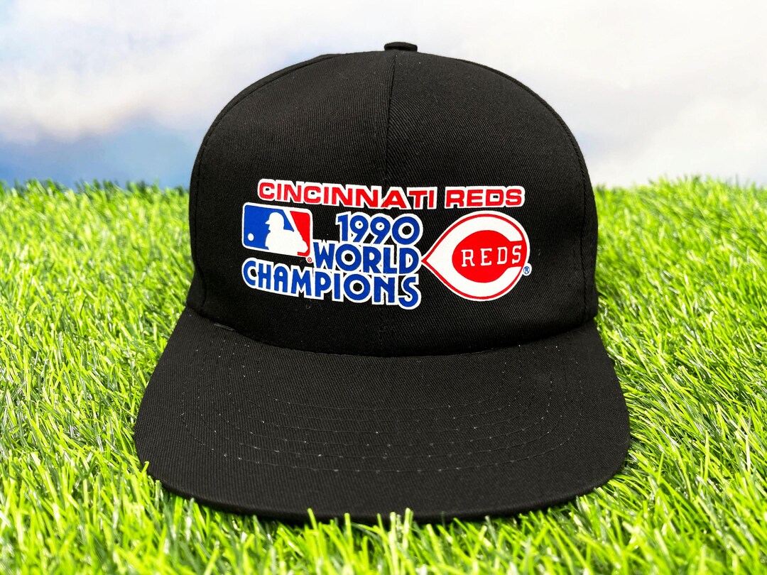 Vintage Cincinnati Reds Hat 90s MLB 1990 World Champions Snapback Cap ...