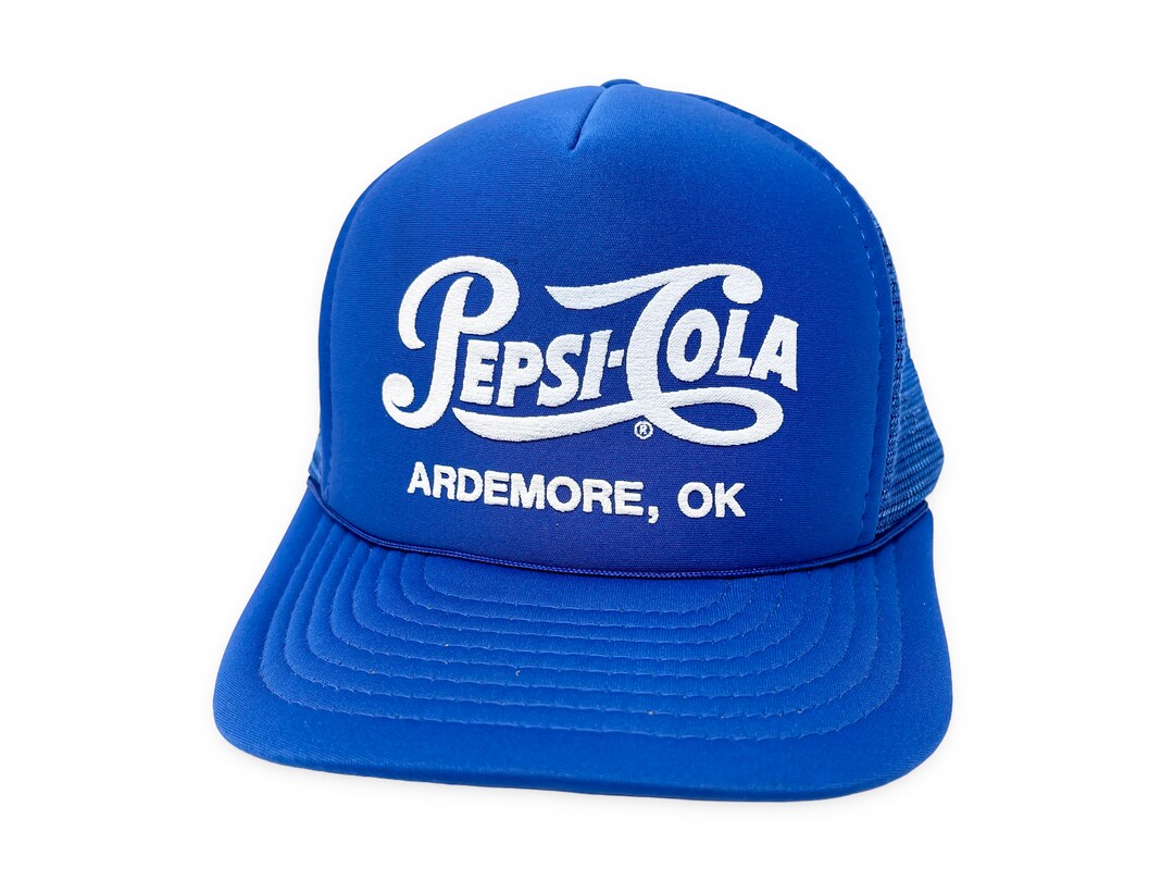 Vintage Pepsi Cola Trucker Hat 80s 90s Snapback Cap Ardmore Oklahoma ...