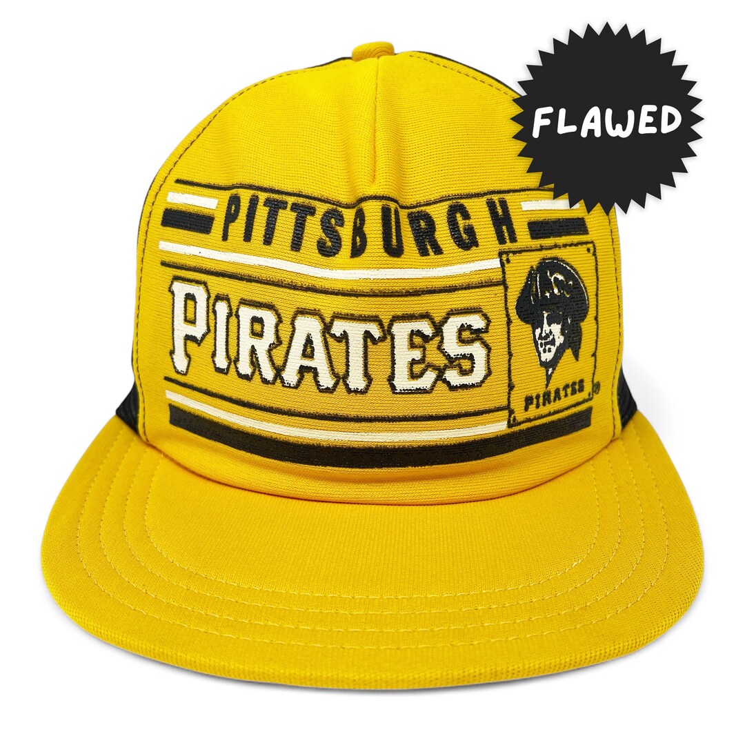 Vintage Pittsburgh Pirates Trucker Hat 80s MLB Snapback Cap FLAWED H11 ...