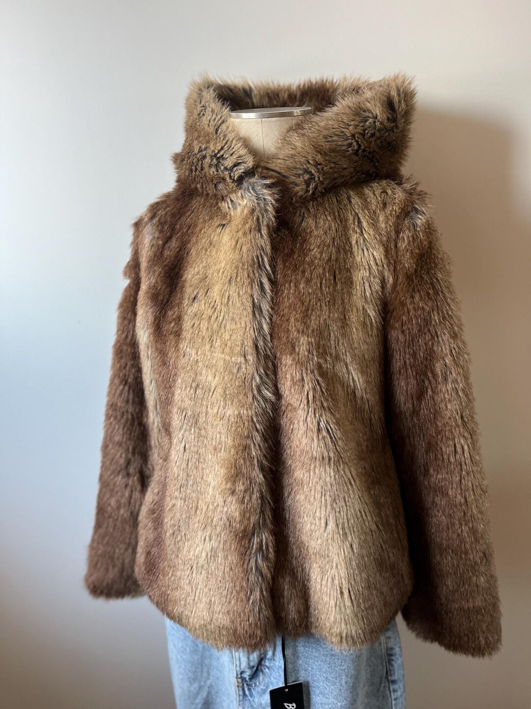 FAUX FUR COAT Retro Fur Jacket Fur Coat Faux Fur Coat Vintage Fur Full ...