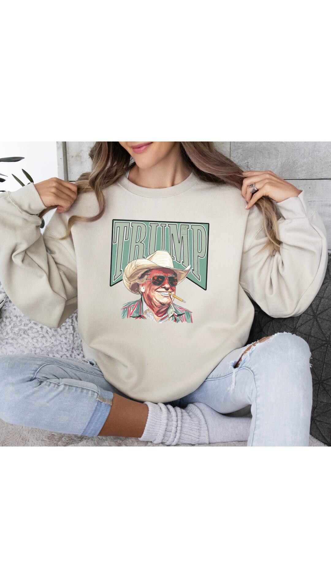 Trump Crew Neck, Dallas Trump, Cigar Trump Sweater, Maga, Maha, I Love ...