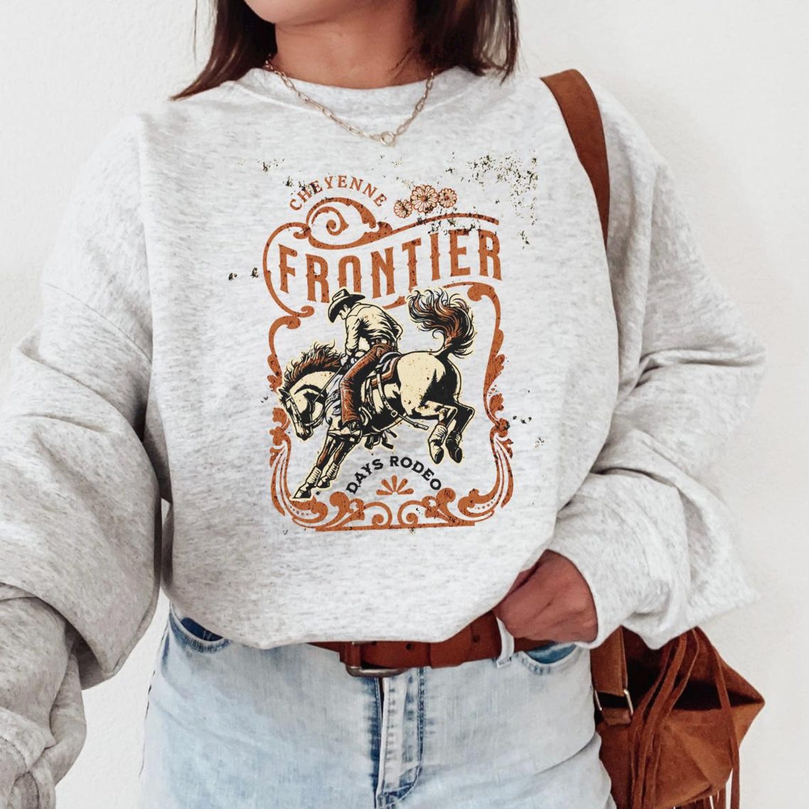 Cheyenne Rodeo Crew, Frontier Days Rodeo, Crew Neck, Pullover Rodeo ...