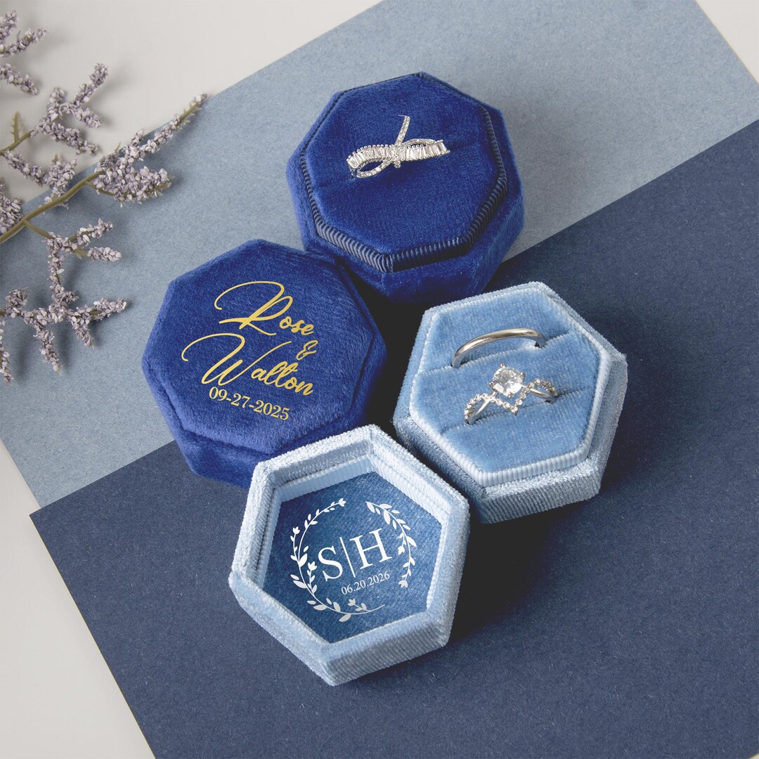Wedding Ring Box, Personalized Mr & Mrs Ring Box, Engagement Ring ...