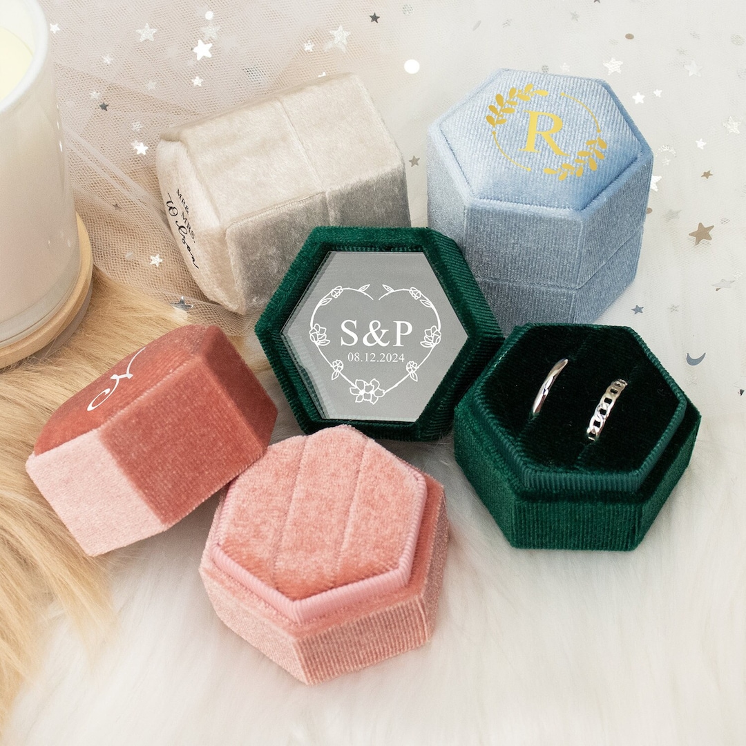 Wedding Ring Box, Personalized Ring Box for Wedding Ceremony ...