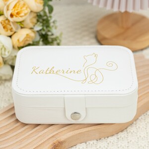 Leather Jewelry Box With Pet,personalized Animal Travel Jewelry Box ...